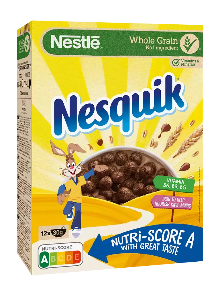 Зърнена закуска NESTLÉ® NESQUIK® 375g | Зърнени закуски Nestle®