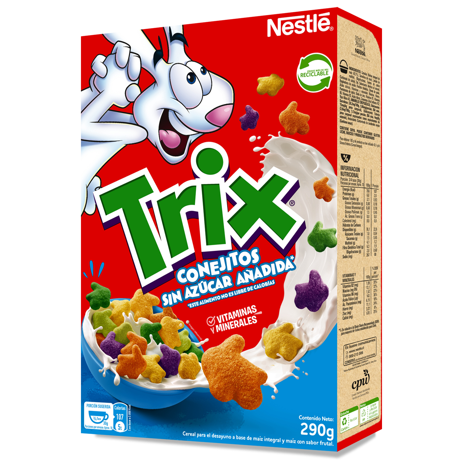 TRIX® CONEJITOS SIN AZÚCAR AÑADIDA | Cereales Nestlé
