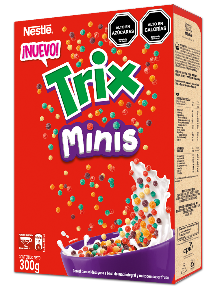 ¡NUEVO! Cereal TRIX® Minis. Mini tamaño, gran sabor
