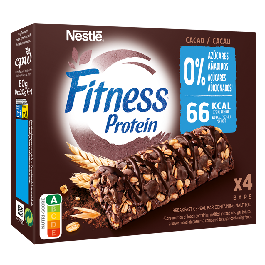 Nueva Barrita FITNESS® Proteína 0% azúcares añadidos | Cereales Nestlé