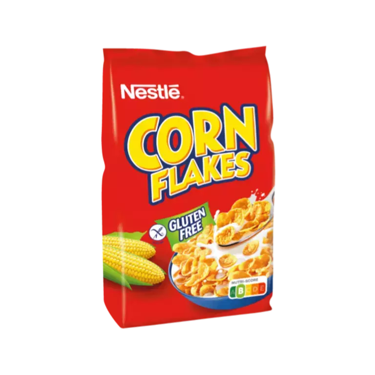 Try a bowl of tasty, crispy cereal cornflakes made from golden corn