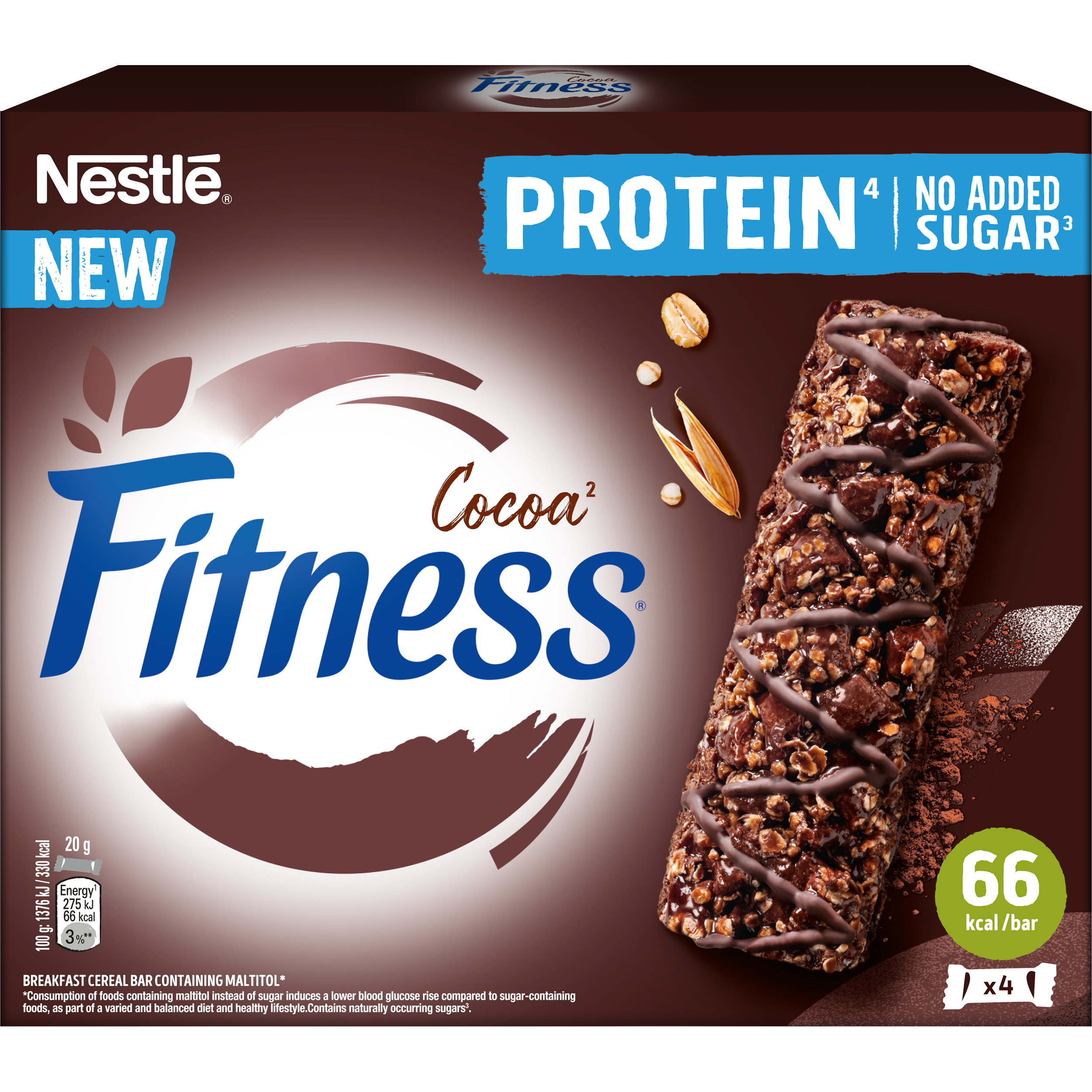 Μπάρες Πρωινού Fitness® No Added Sugar Cocoa Protein|Δημητριακά Nestlé