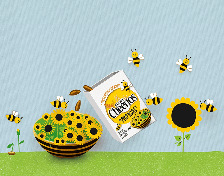 'Cheerios breakfast for bees | Kampanjer | Nestlé frukostflingor